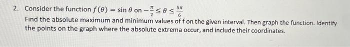 Solved consider the function f(x)=sin(x) on pi/2