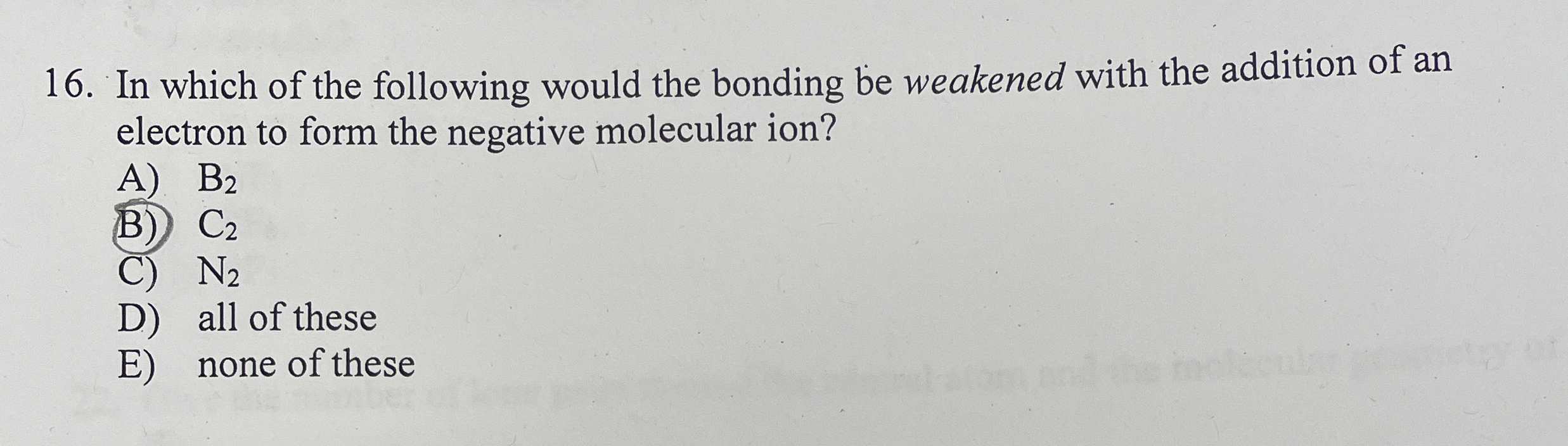 Solved In which of the following would the bonding be | Chegg.com