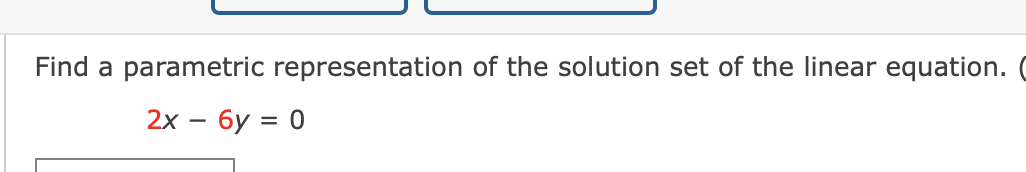 Solved Find a parametric representation of the solution set | Chegg.com