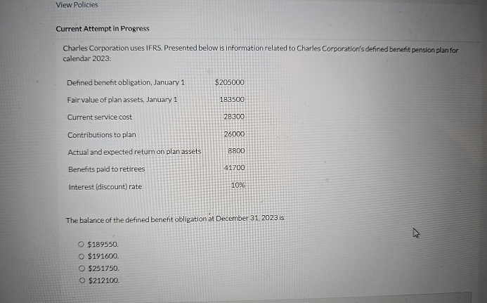 Solved View PoliciesCurrent Attempt in ProgressCharles | Chegg.com