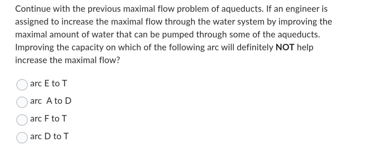 The following diagram depicts a system of aqueducts | Chegg.com