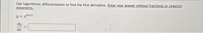 Solved dxdy for y=(1+x)x1Use logarithmic differentiation to | Chegg.com