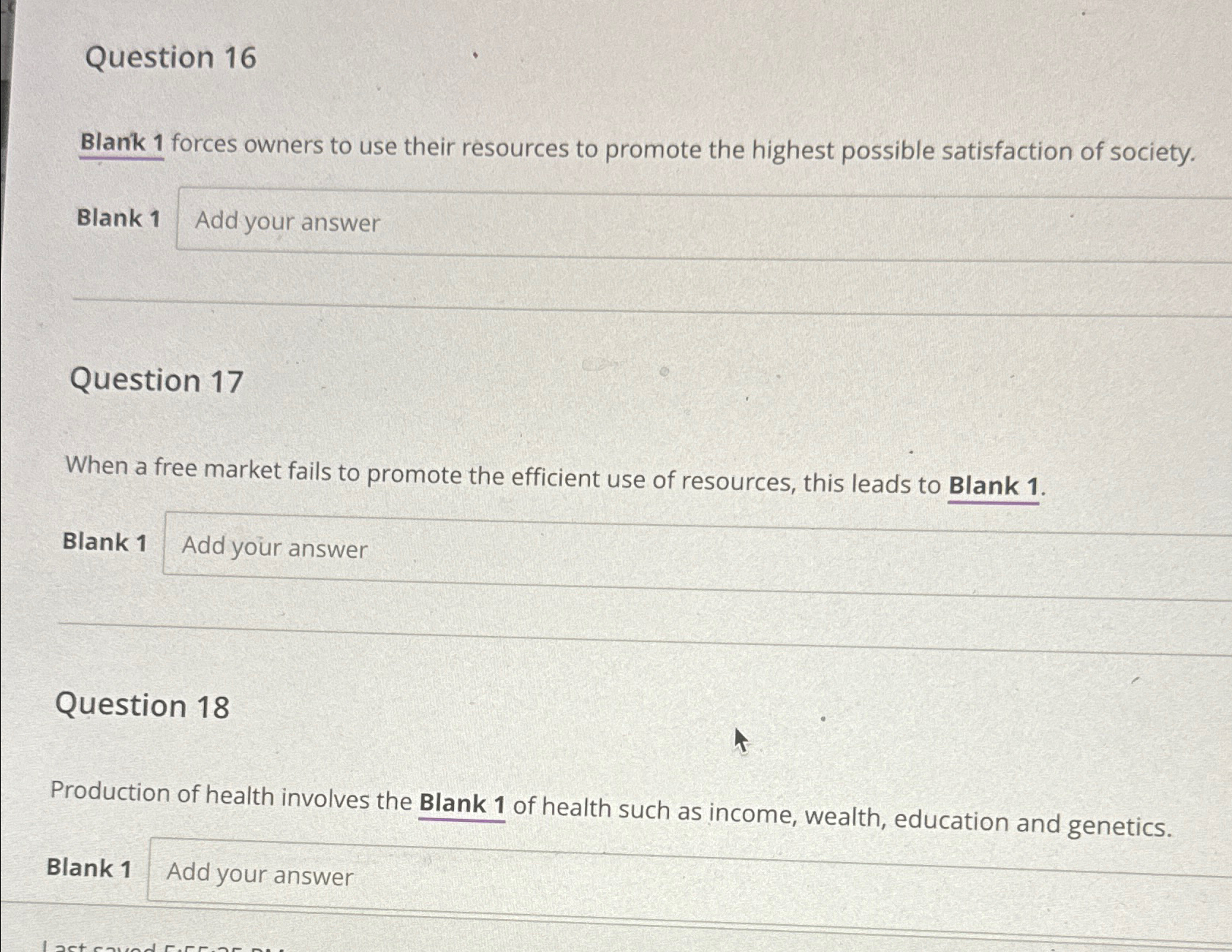 Solved Question 16Blank 1 ﻿forces owners to use their | Chegg.com