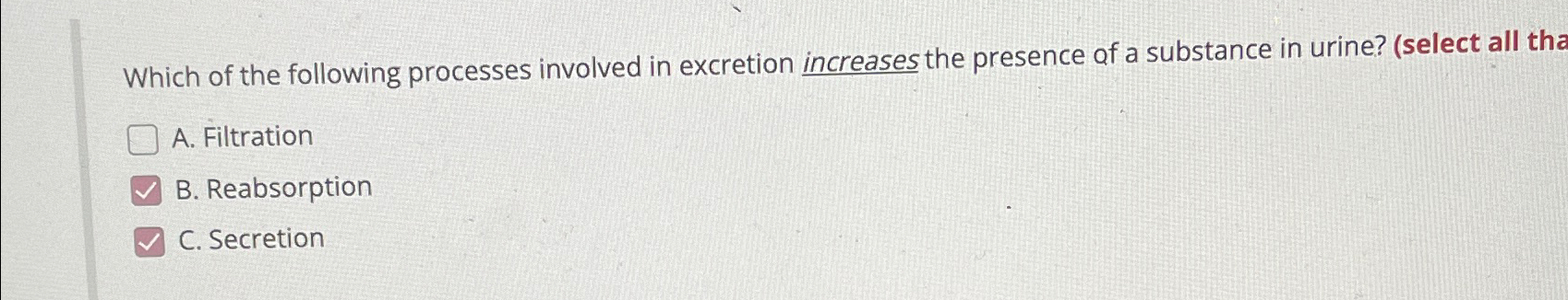 Solved Which of the following processes involved in | Chegg.com
