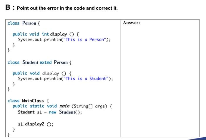 Solved A: Given the code below, what is the expected | Chegg.com