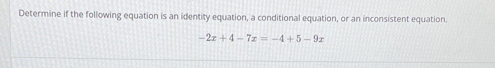 Solved Determine If The Following Equation Is An Identity
