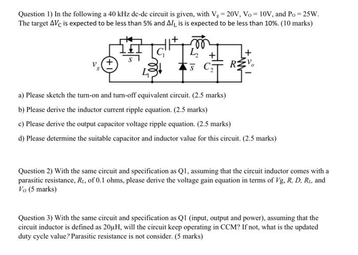 Solved I'm confused on how to derive the inductor current | Chegg.com