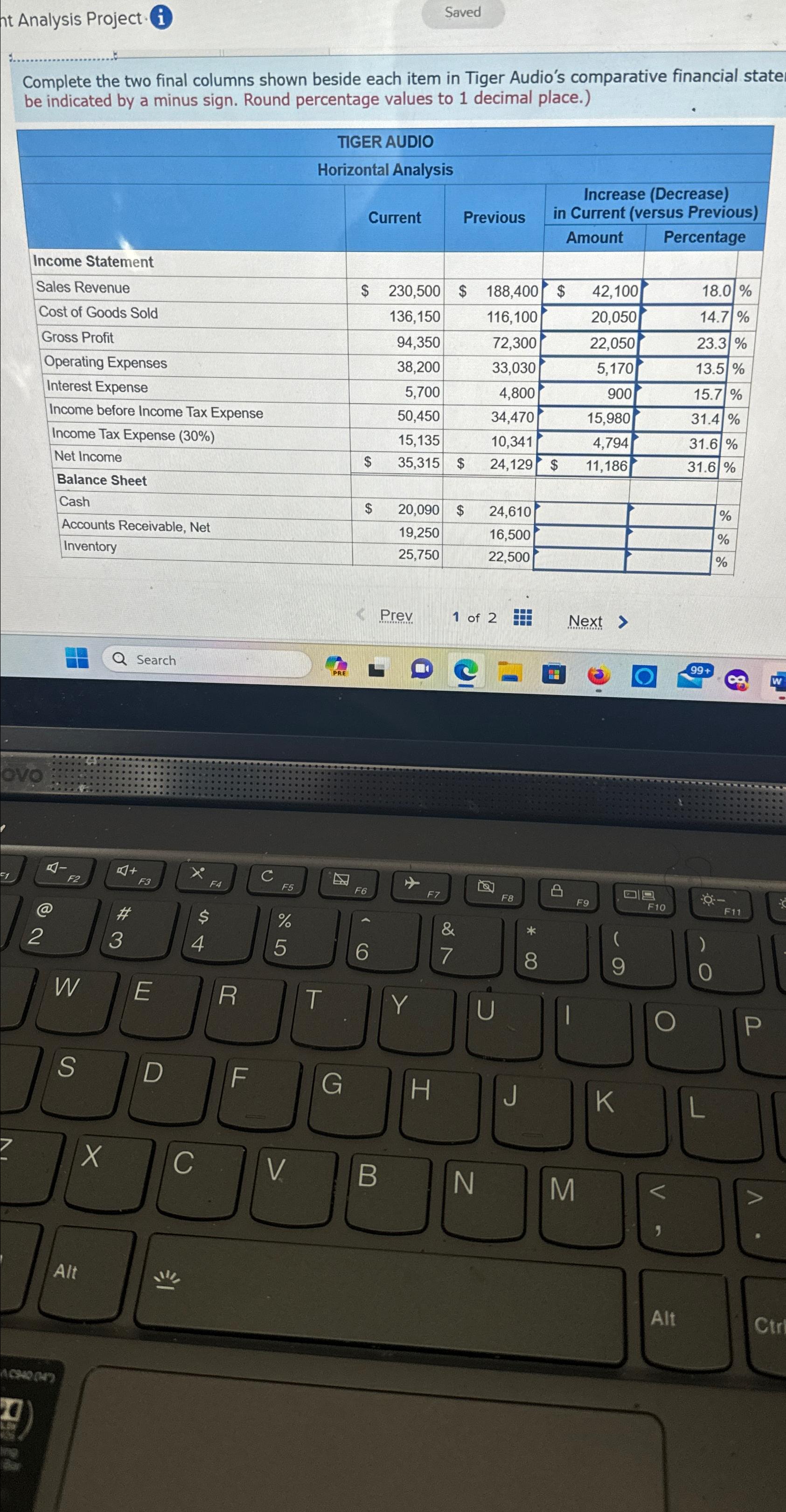 Solved Analysis Project iComplete the two final columns | Chegg.com
