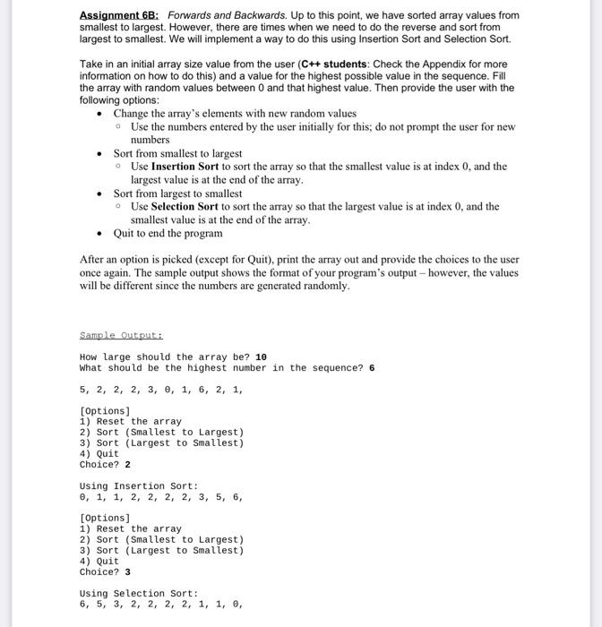 Solved Assignment 6B: Forwards and Backwards. Up to this | Chegg.com