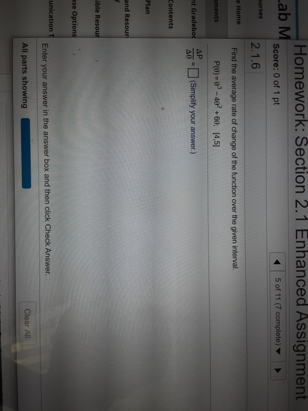 Solved Homework Section 2 1 Enhanced Assignment Lab M