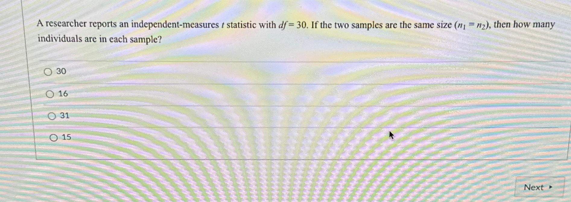 Solved A researcher reports an independent-measures t | Chegg.com
