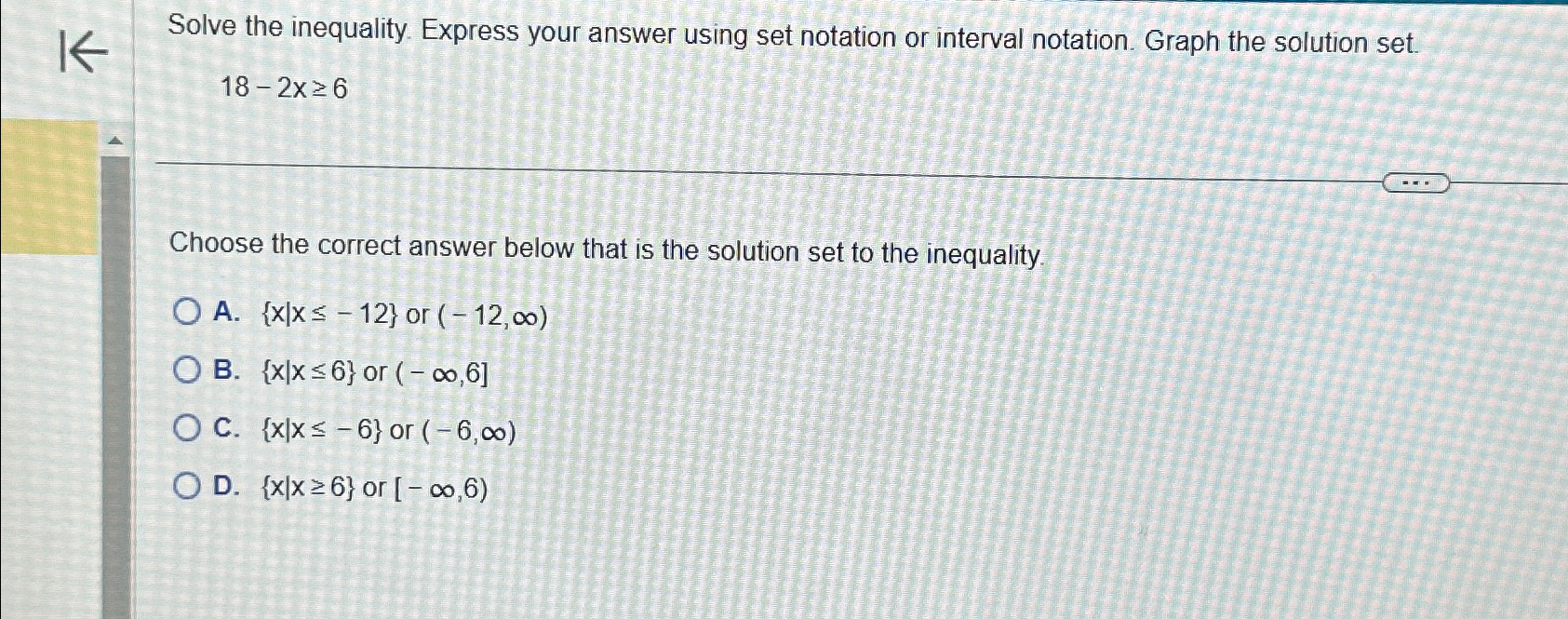 Solved Solve the inequality. Express your answer using set | Chegg.com