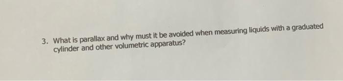 Solved 3. What is parallax and why must it be avoided when | Chegg.com