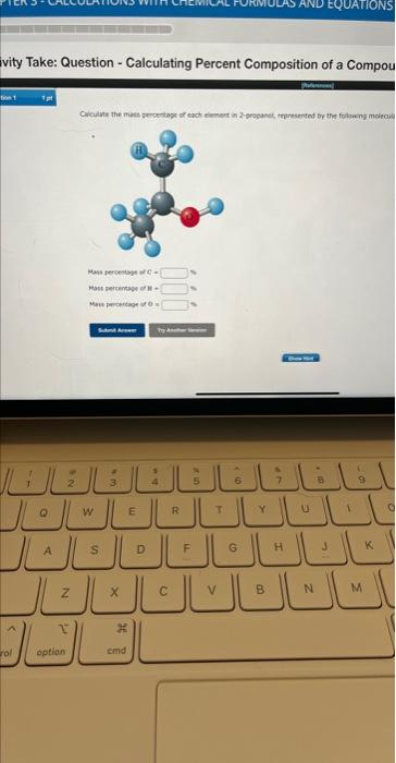 Solved Calculate the percentage composition for each of the | Chegg.com