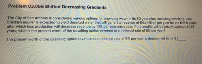 Solved Problem 03.056 Shifted Decreasing Gradients The City | Chegg.com