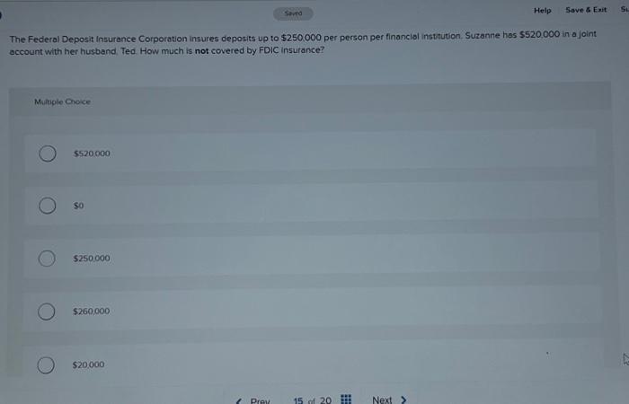 Solved Multiple Choice The Federal Deposit Insurance | Chegg.com