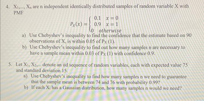 Solved X1,…,Xn are n independent identically distributed | Chegg.com