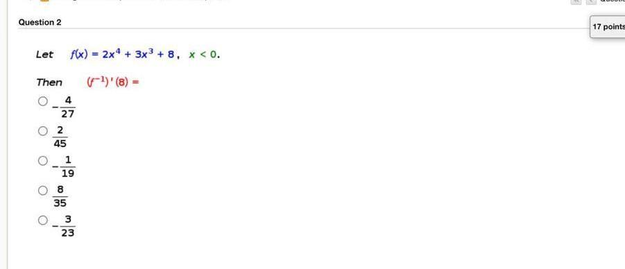 Solved Let f(x)=2x4+3x3+8,x