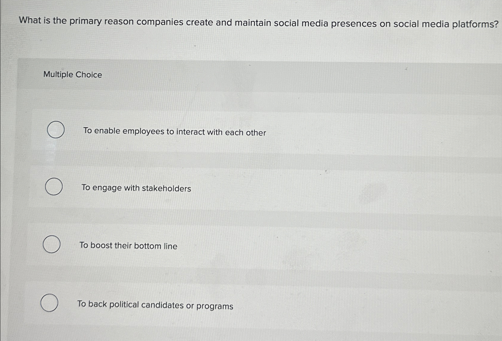 Solved What is the primary reason companies create and | Chegg.com