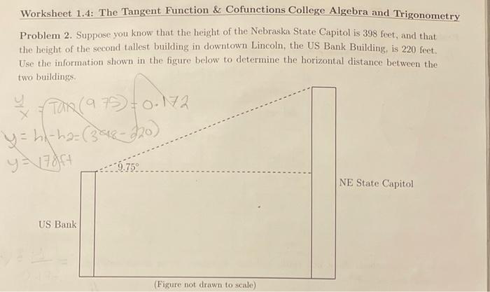 Solved Worksheet 1.4: The Tangent Function & Cofunctions | Chegg.com