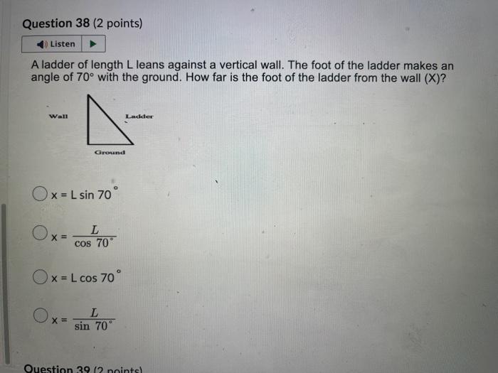 Solved A ladder of length L leans against a vertical wall. | Chegg.com