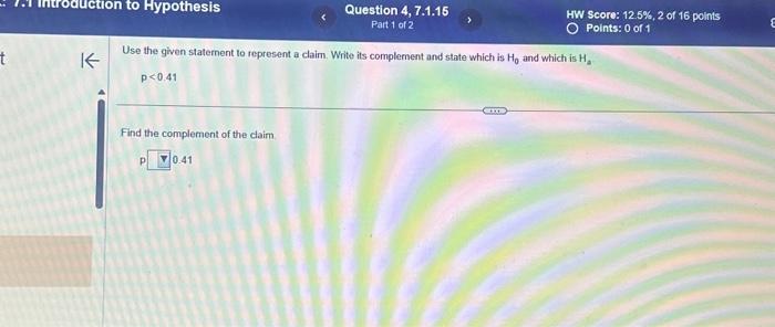 Solved Use the given statement to represent a claim. Write | Chegg.com