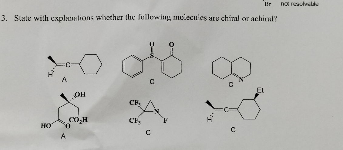 Solved 3. ﻿State with explanations whether the following | Chegg.com