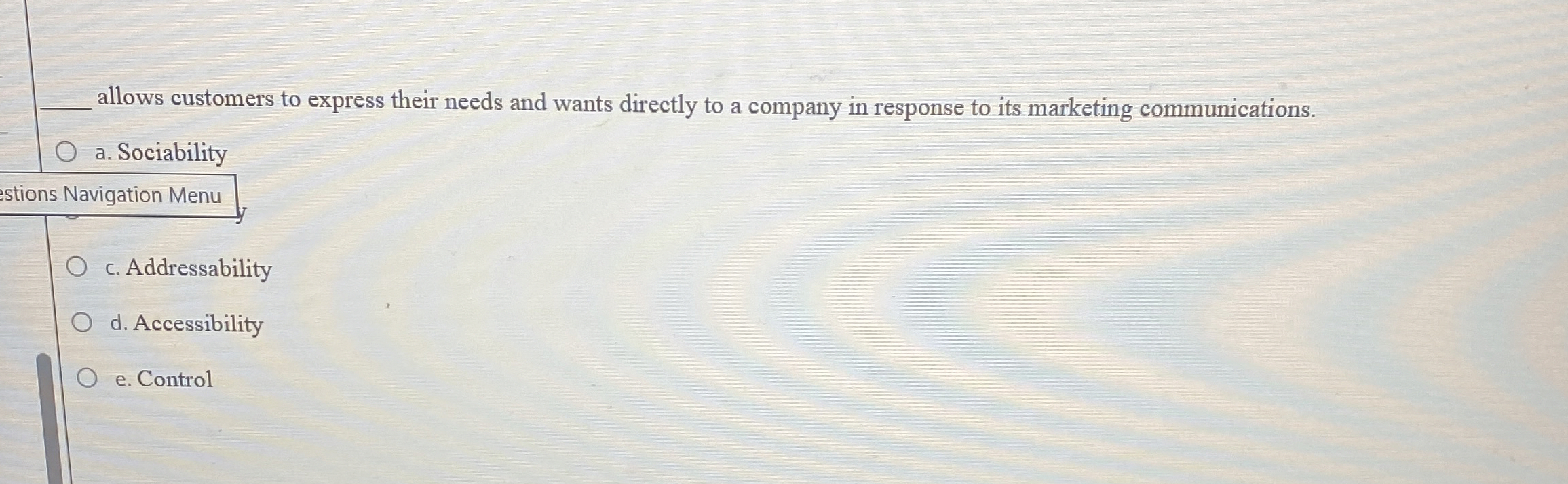 Solved allows customers to express their needs and wants | Chegg.com