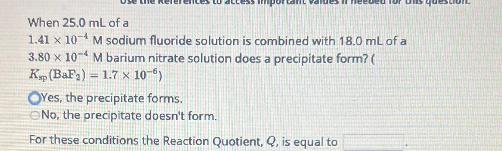 Solved When 25.0mL ﻿of a1.41×10-4M ﻿sodium fluoride solution | Chegg.com