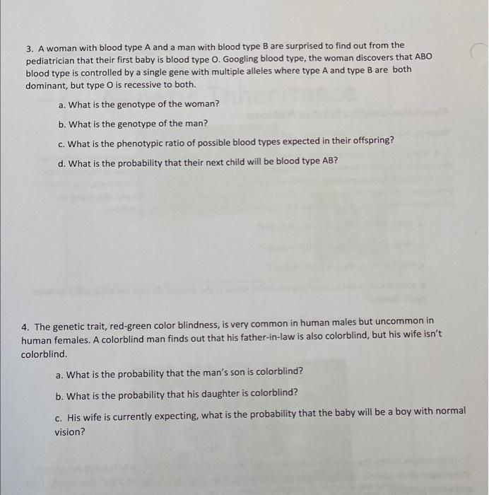 Solved Mendelian Genetics Practice Problems These problems | Chegg.com