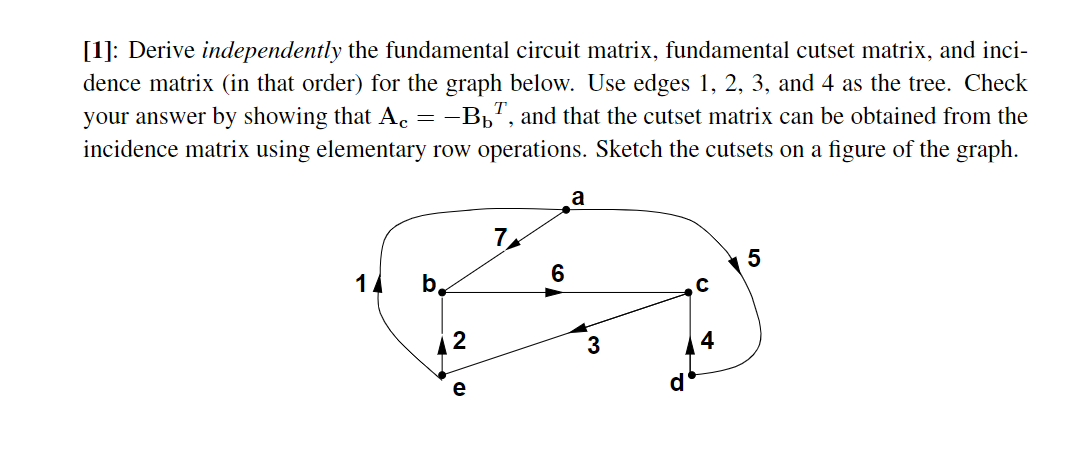 Solved [1]: Derive independently the fundamental circuit | Chegg.com