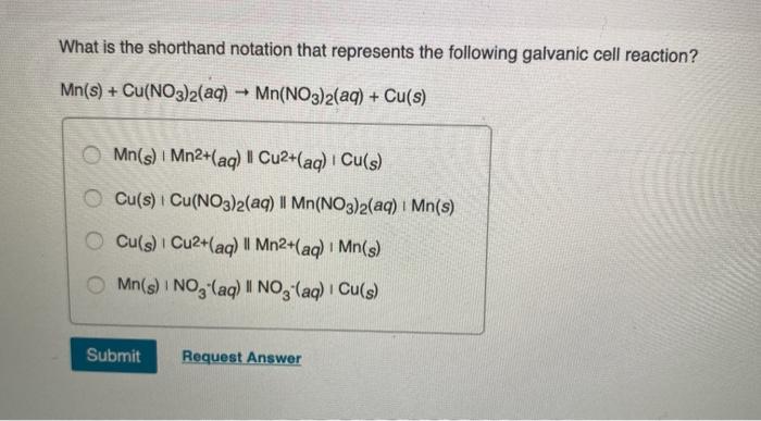 Solved What is the shorthand notation that represents the | Chegg.com
