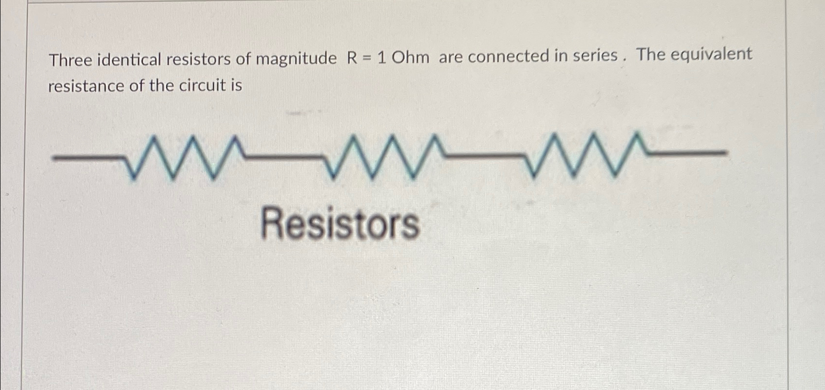 Solved Three identical resistors of magnitude R=1Ohm are | Chegg.com
