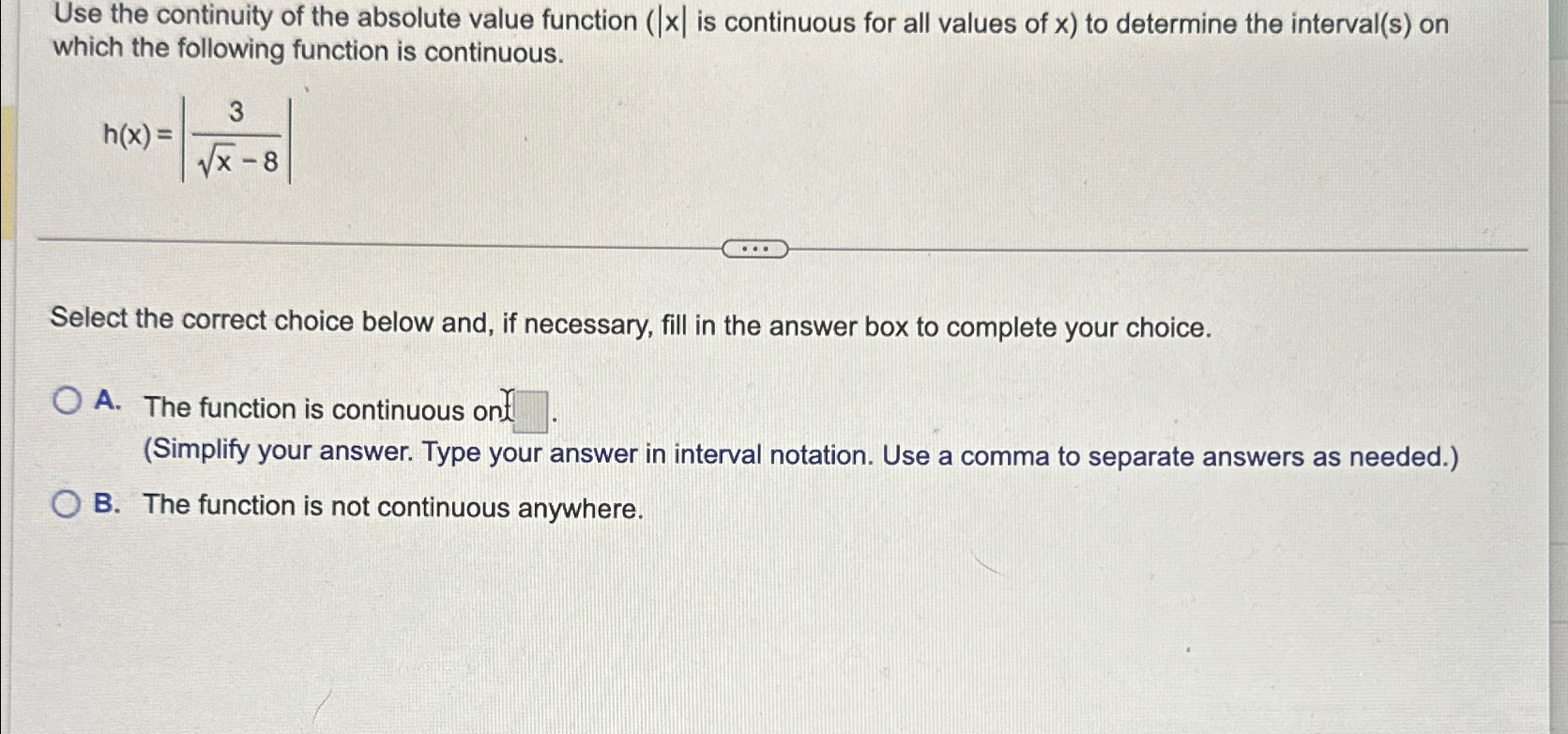 Solved Use the continuity of the absolute value function is | Chegg.com
