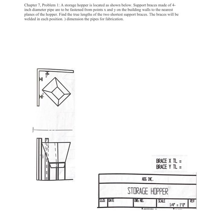 Chapter 7, Problem 1: A storage hopper is located as | Chegg.com