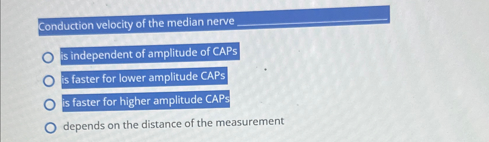 Solved Conduction velocity of the median nerve q,is | Chegg.com