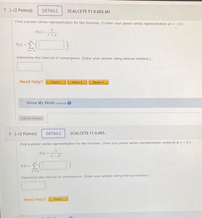 Solved Find a power series representation for the function. | Chegg.com