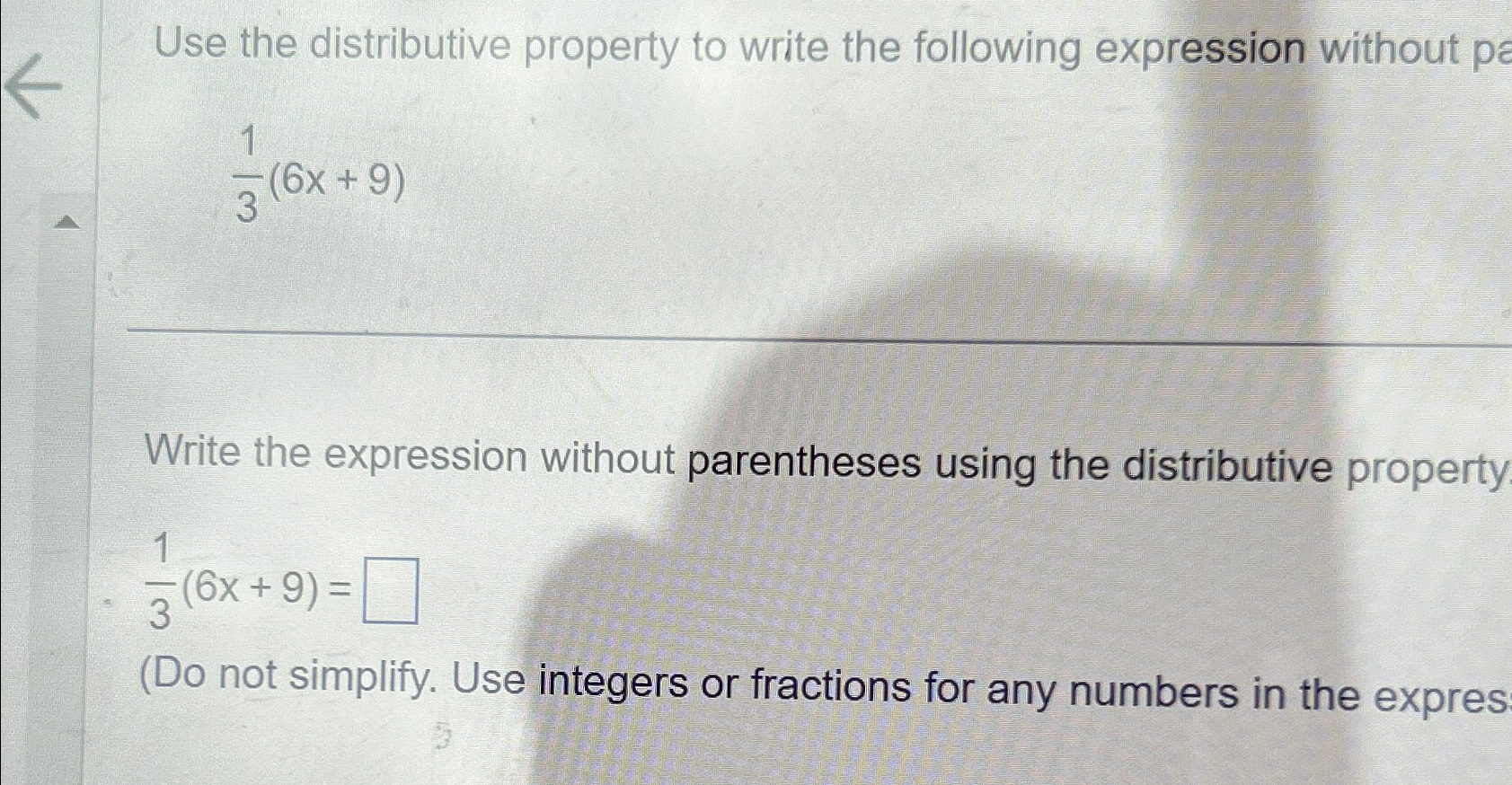 Solved Use the distributive property to write the following | Chegg.com