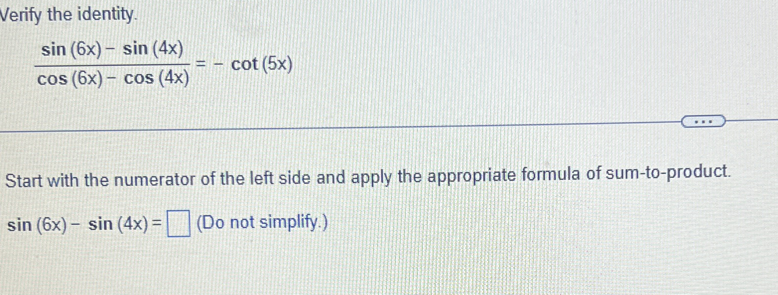 Solved Verify the | Chegg.com