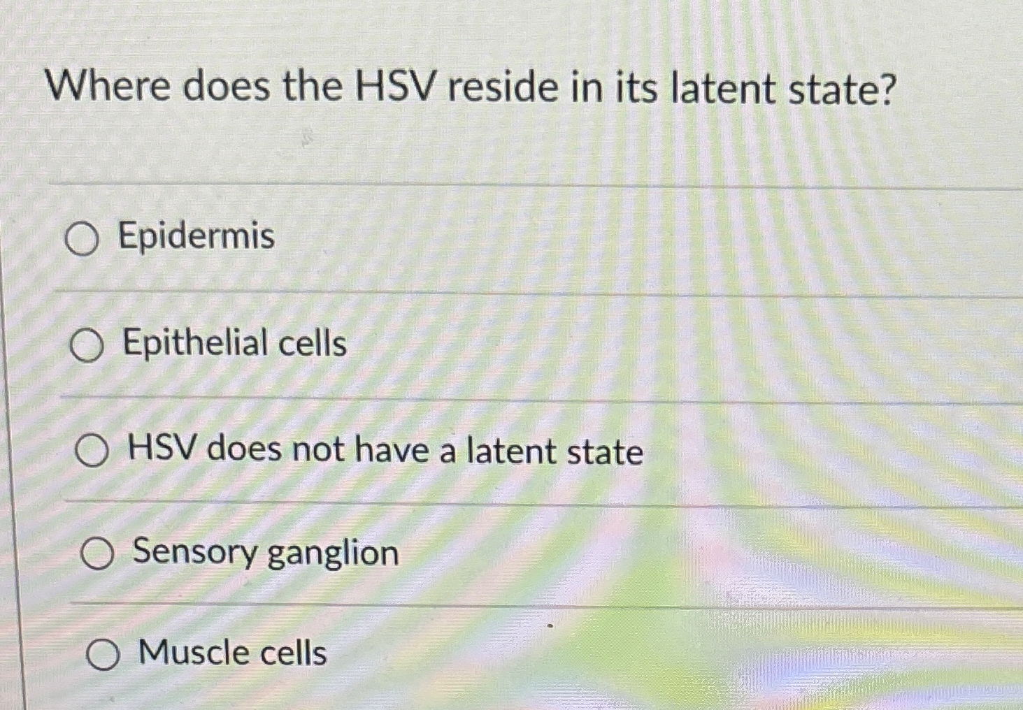 Solved Where does the HSV reside in its latent | Chegg.com