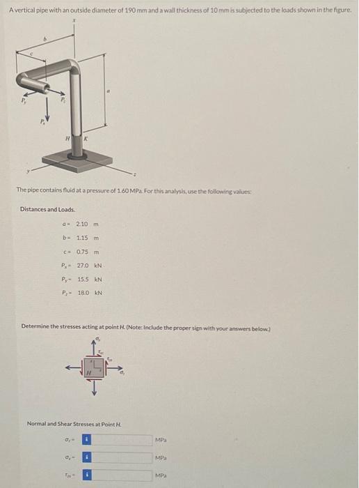 Solved NEED HELP ASAP! A vertical pipe with an outside | Chegg.com