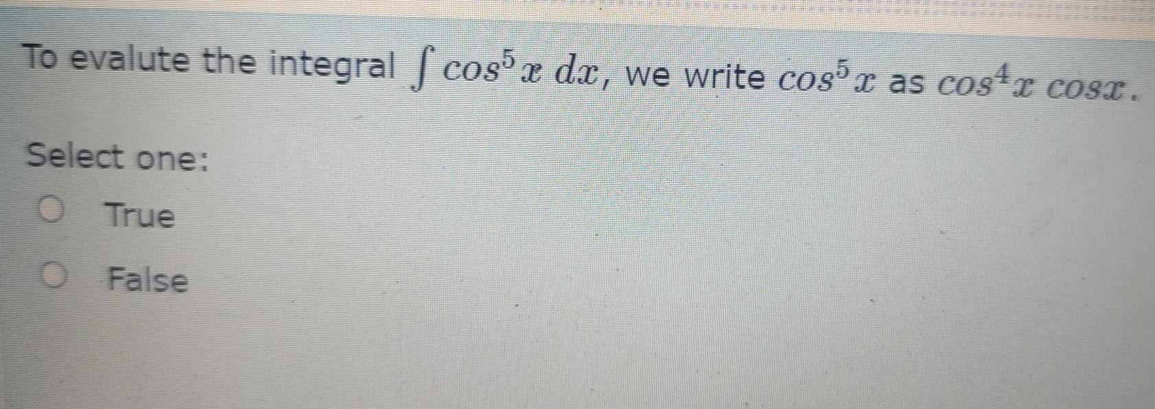 Solved To evalute the integral ſ cos z dæ, we write cos x as | Chegg.com Solved To evalute the integral ſ cos z dæ, we write cos x as | Chegg.com