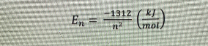 Solved En n2 mol Use Equation 1 in the lab handout to | Chegg.com