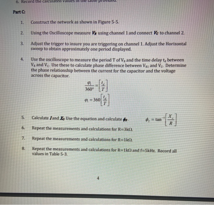 Solved 6. Record the calculate Part C: 1. 2. Construct the | Chegg.com