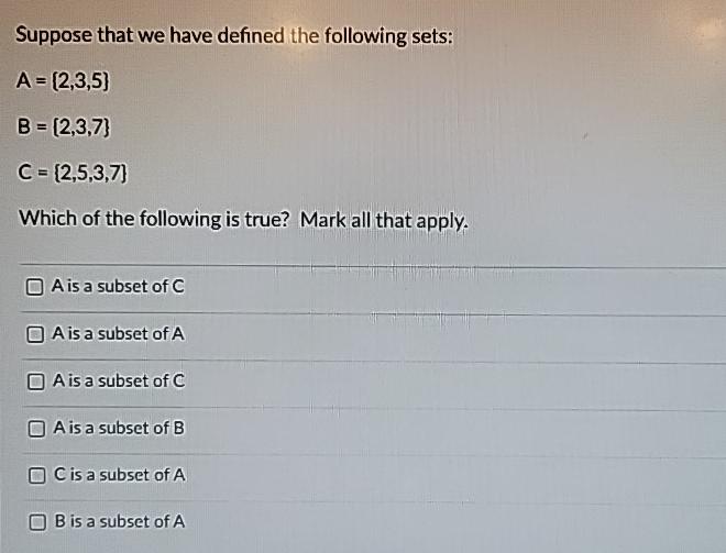 Solved Suppose that we have defined the following | Chegg.com