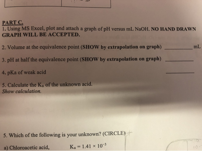 Solved PART C. 1. Using MS Excel, plot and attach a graph of | Chegg.com