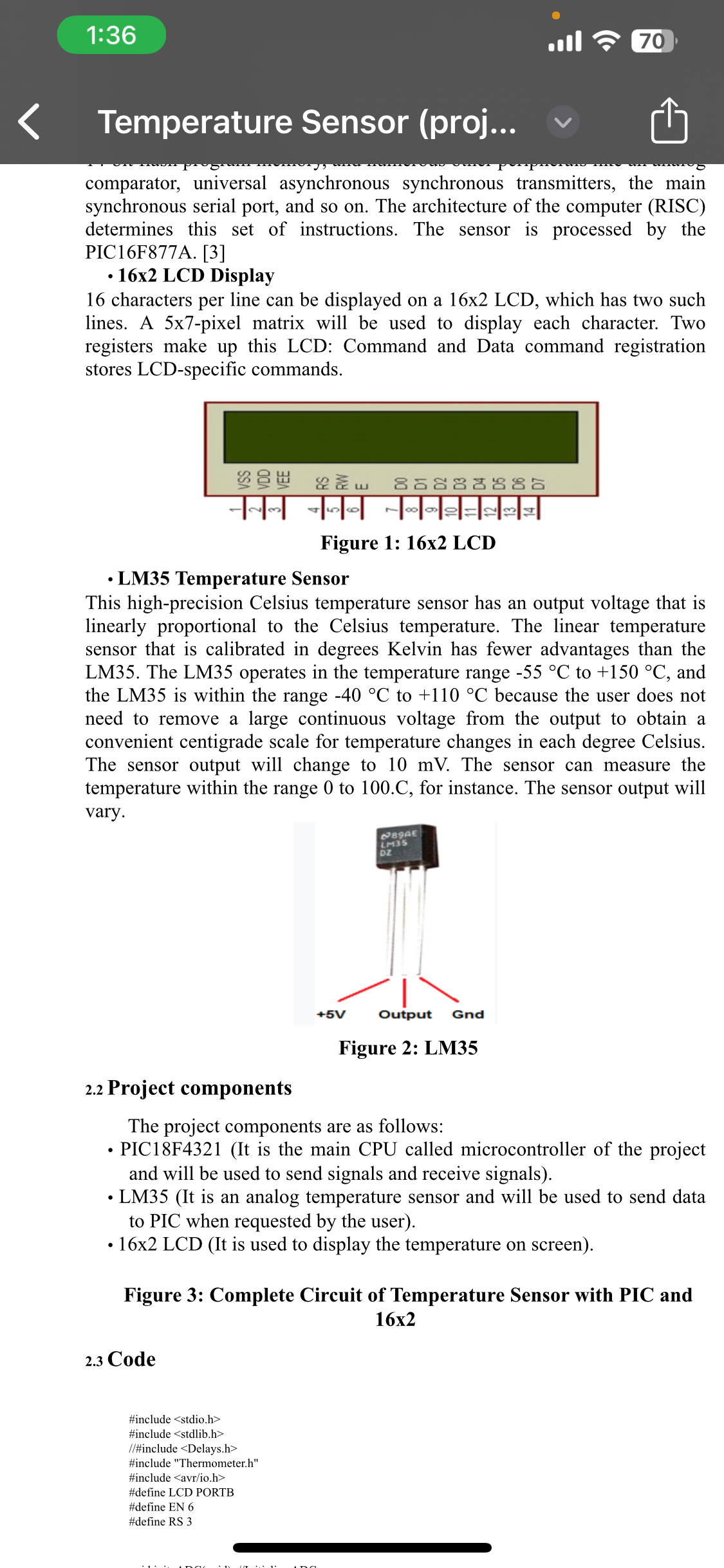 Solved 70Temperature Sensor (proj...comparator, universal | Chegg.com