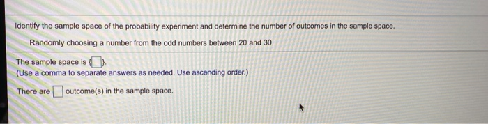 Solved Identify the sample space of the probability | Chegg.com