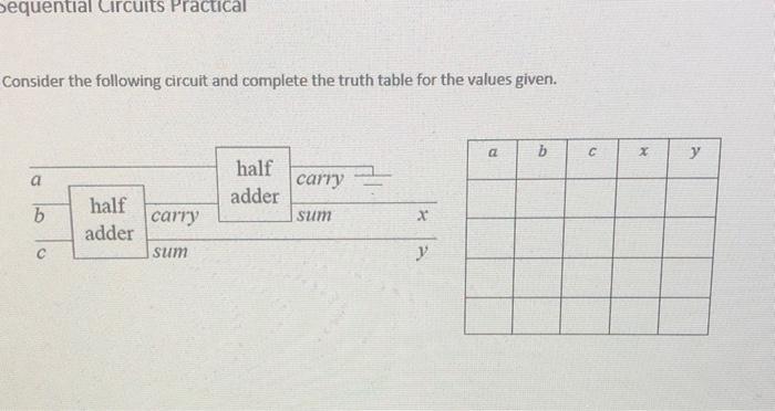 Solved sequential Circuits Practical Consider the following | Chegg.com