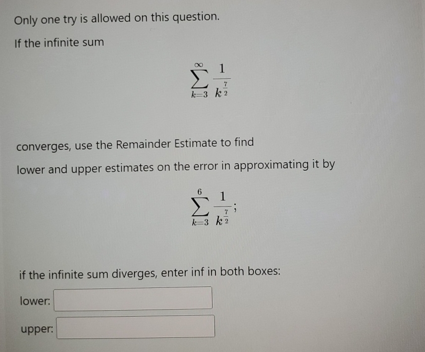 Solved Only one try is allowed on this question.If the | Chegg.com